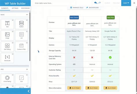 How To Add Circle Rating WP Table Builder