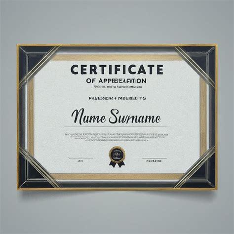 A Certificate That Has The Name Certificate On It Premium Ai