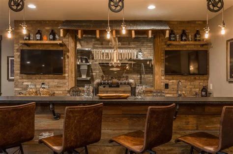 Rustic Basement Bar Designs 59 Cool Basement Bar Design Ideas 2021 Guide Rustic Bar Decor