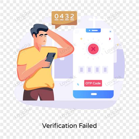 Modern Flat Illustration Of Verification Failed Password