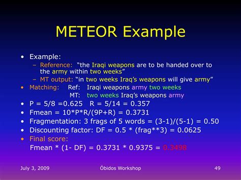 Ppt Evaluation Of Machine Translation Systems Metrics And