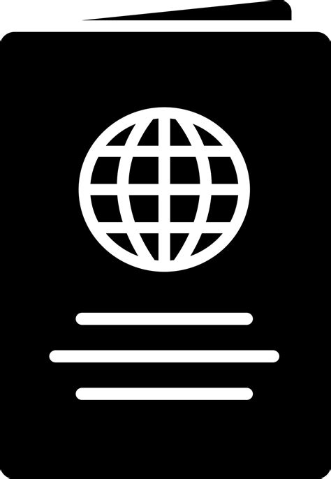 Passport Glyph Icon Or Symbol 24245900 Vector Art At Vecteezy
