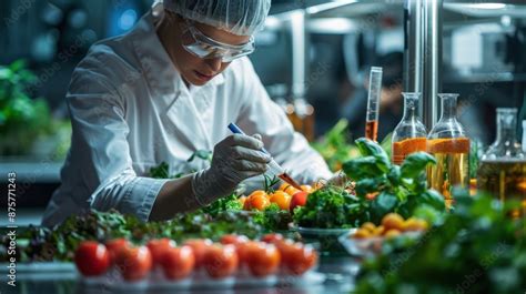 Scientists Creating Bioengineered Foods In A High Tech Lab Advanced