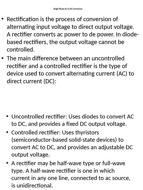 Single Phase Ac To Dc Rectification Guide Pdf Rectifier Diode