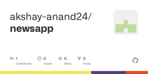 GitHub Akshay Anand24 Newsapp