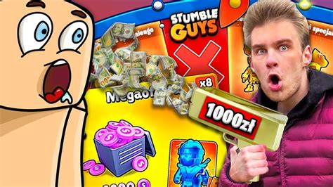 DOSTANE 1000 PLN OD ABRA w Stumble Guys zakład YouTube