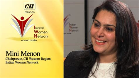 Mini Menon Chairperson Cii Western Region Indian Women Network Youtube