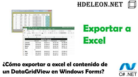 Cómo exportar a excel el contenido de un DataGridView de Windows Forms
