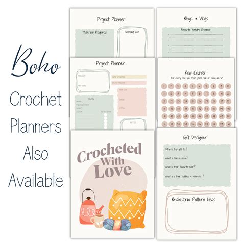 Printable Knitting Planner Page For Knitting Project Planner Boho