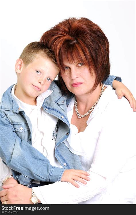 Sexy Mother Teen Son Hugging Smiling Free Stock Photos Stockfreeimages