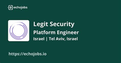 Legit Security Is Hiring Platform Engineer Israel Tel Aviv Israel Kubernetes Aws Python Go