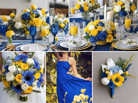 Blue And Yellow Wedding Color Ideas With White Accents