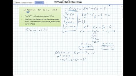 How To Find The Maximum Value Of A Cubic Function Update
