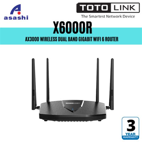 Totolink X6000r Ax3000 Wireless Dual Band Gigabit Wifi 6 Router Lazada