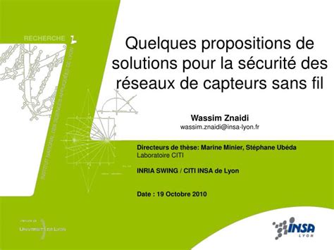 PPT Quelques propositions de solutions pour la sécurité des réseaux