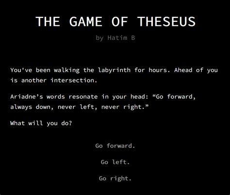Devlog 10 28 04 2023 The Interactive Fiction The Game Of Theseus