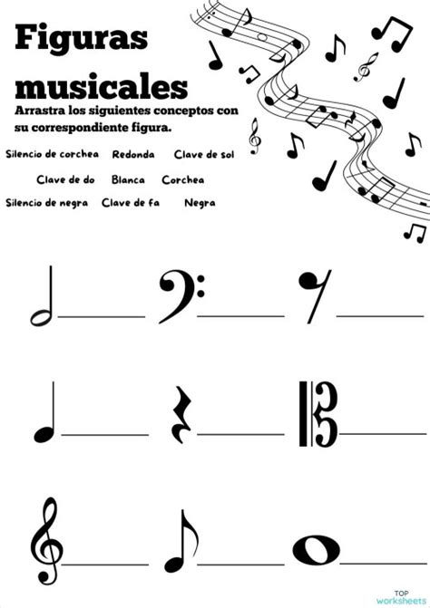Figuras Musicales 1 Ficha Interactiva Topworksheets