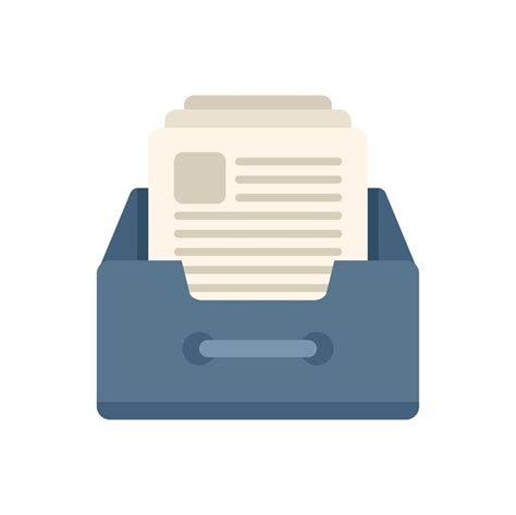 Premium Vector Folder Drawer Icon Flat Vector Software System Client