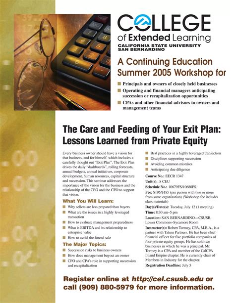 Exitplanworkshopflyer1 Pdf