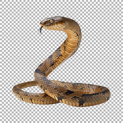 Змея на прозрачном фоне Премиум Ai сгенерированный Psd