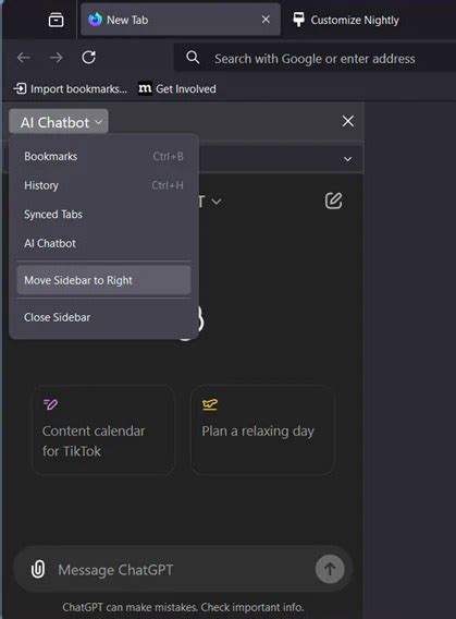 How To Use Ai Chatbot On Firefox In The Sidebar