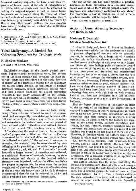 Action Of Genes Affecting Secondary Sex Ratio In Man Science