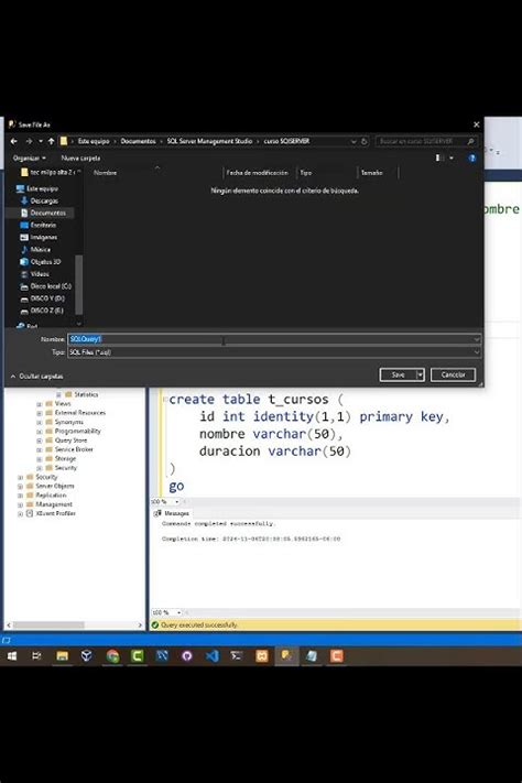 Guardar Un Script Sql En Sql Server Desarrollobackend Sqlserver Youtube