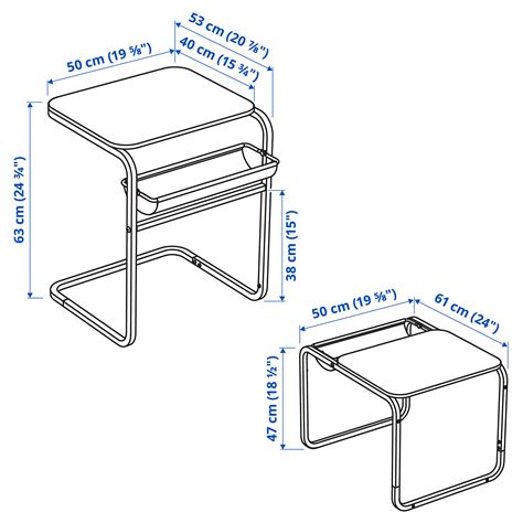 OlserÖd Side Table Anthracitedark Grey 53x50 Cm Ikea Indonesia