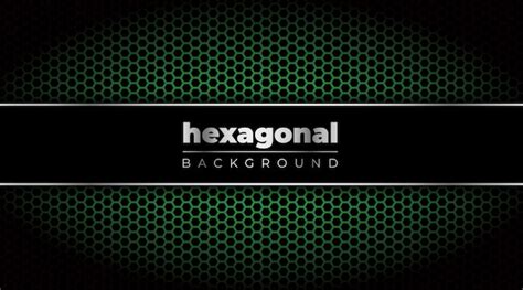 Carbone Hexagonal Texture Verte Vecteur Premium