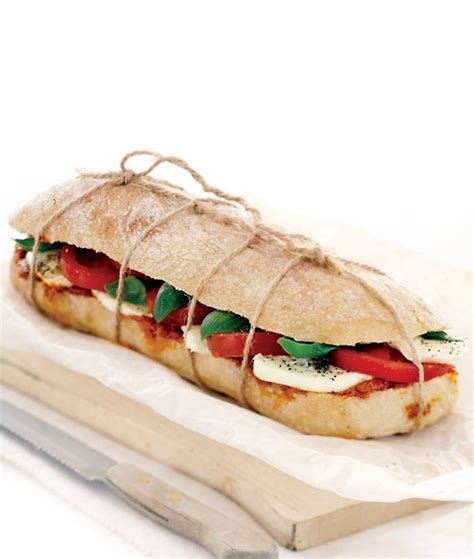 Tomato Mozzarella And Basil Ciabatta Sandwich Vegetarian Recipe