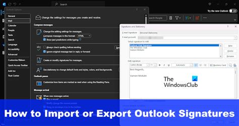 How To Import Or Export Outlook Signatures