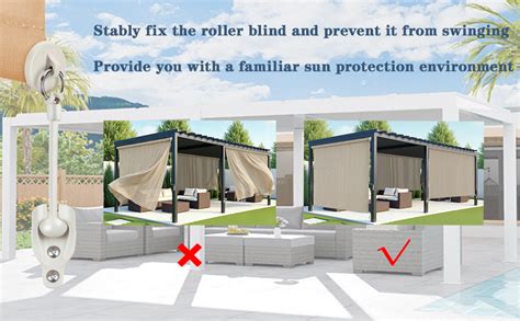 2 Set Coolaroo Outdoor Roller Shade Bungee Kit End Caps