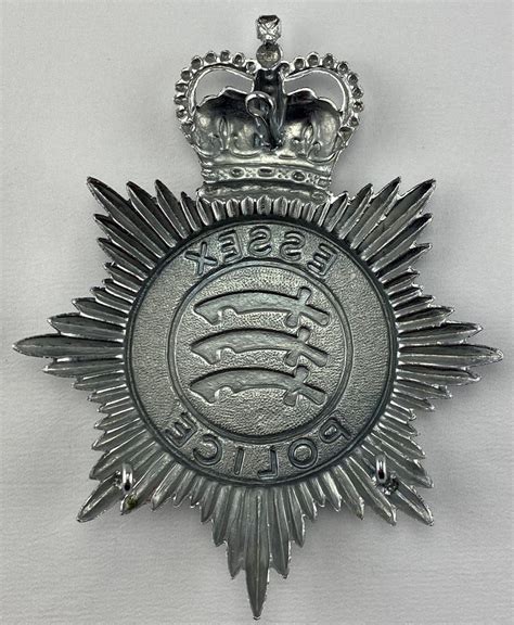Essex Police Helmet Badge Time Militaria