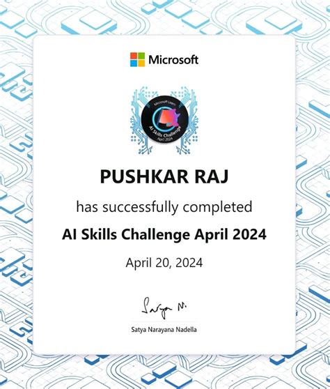 Pushkar Raj On Linkedin Ai Microsoft Skillschallenge