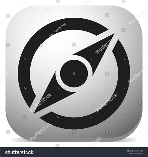 Icon Compass Symbol Guidance Exploration Navigation Stock Vector Royalty Free 1335577784