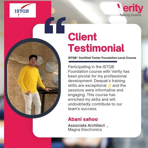 Verity Software On Linkedin Istqb Professionaldevelopment