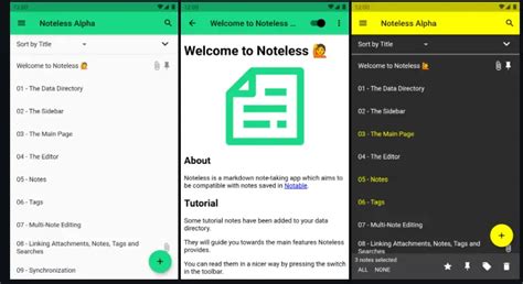 noteless a markdown based note taking app for android