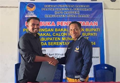 Lm Amsar Ambil Formulir Pendaftaran Calon Bupati Mubar Di Nasdem