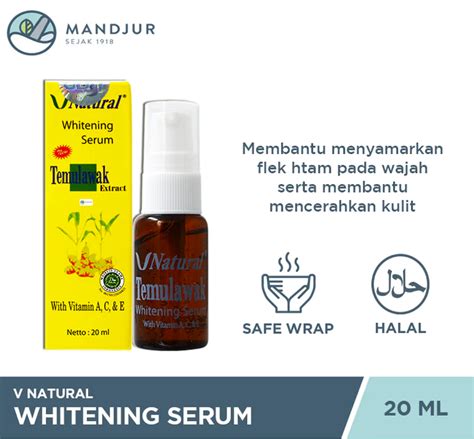 V Natural Whitening Serum Temulawak With Vitamin A C Dan E Lazada
