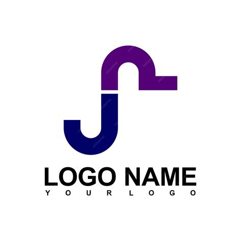Vetor Do Logotipo Do Nome Da Letra Js Vetor Premium