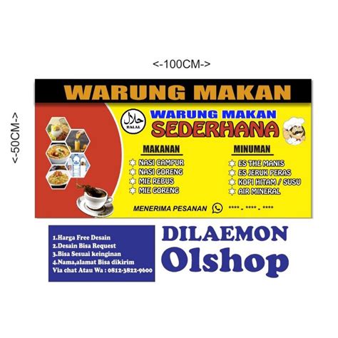 Jual Spanduk Warung Makan Shopee Indonesia