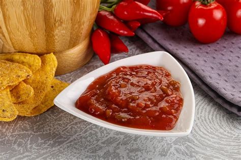 Premium Photo Spicy Mexican Sauce Salsa Dip
