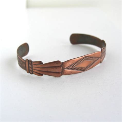 Vintage Solid Copper Bell Cuff Bracelet By Lucra On Etsy