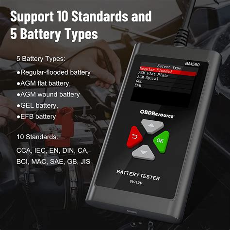 BM580 Battery Tester 6V 12V