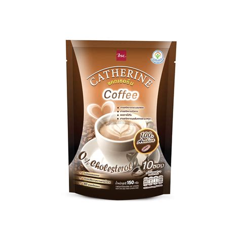 Catherine กาแฟแคทเธอรีน 0 คอเลสเตอรอล ไม่เติมน้ำตาล ขนาดแพ็ค 10 ซอง เครื่องดื่ม แคทเธอรีน