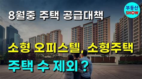 8월 추가 주택 공급대책 소형 오피스텔과 소형 주택 주택 수 제외 Youtube