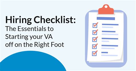 Hiring Checklist The Essentials To Starting Your Va Off On The Right Foot