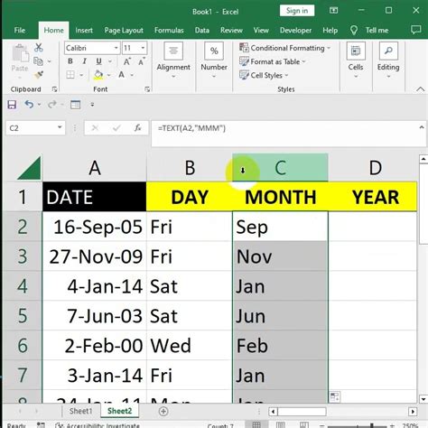 How To Extract Month Day And Year From Date In Excel YouTube
