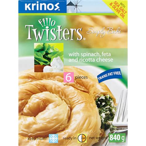 Krinos Spinach And Feta Cheese Fillo Twisters 840 G From Loblaws