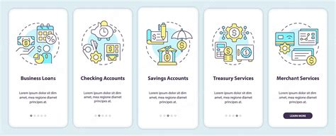 Premium Vector Business Banking Onboarding Mobile App Screen